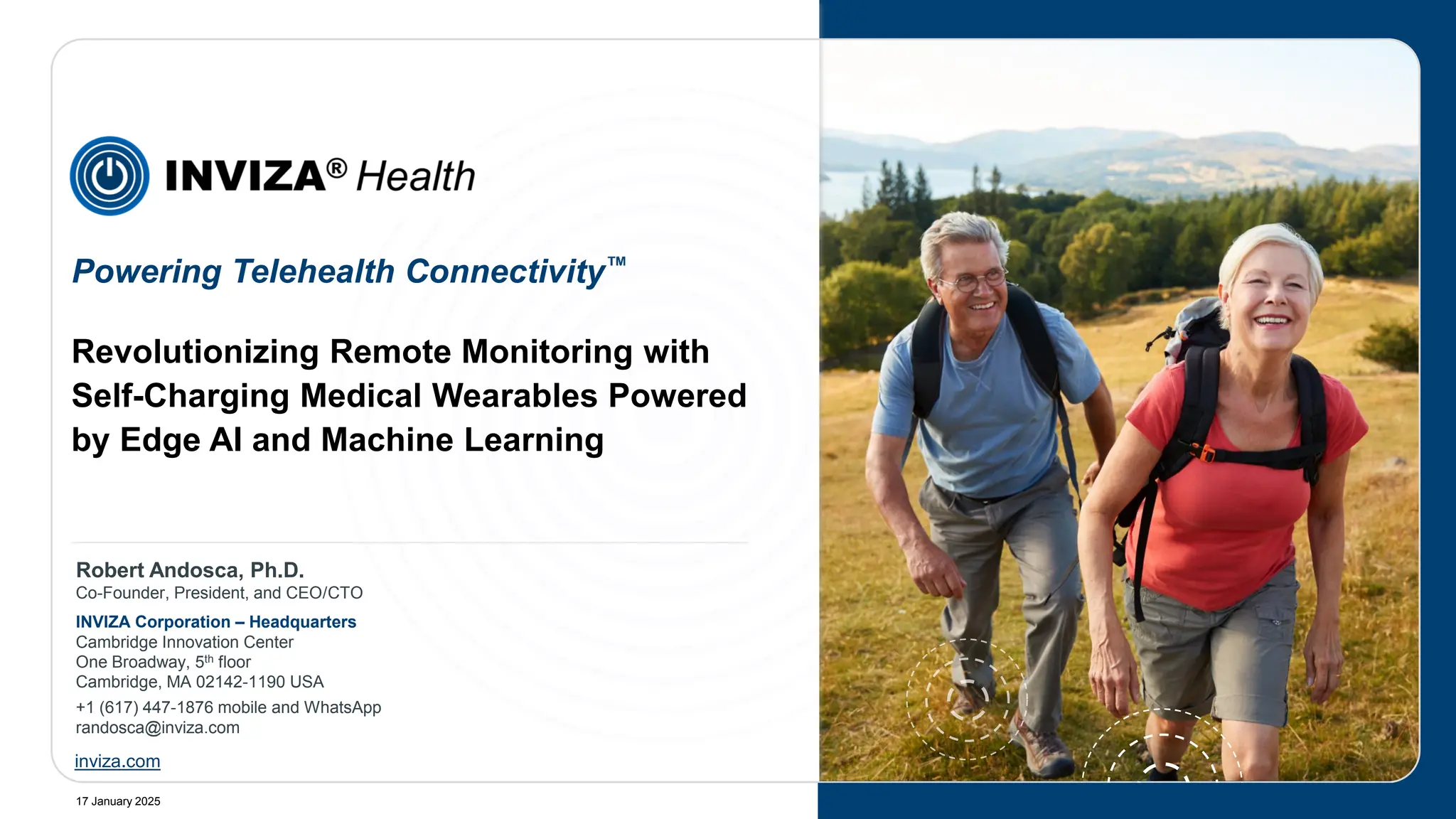 INVIZA® Health ~ Introductory "Teaser" Pitch Deck (January 17, 2025) | PDF