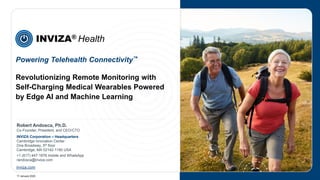 INVIZA® Health ~ Introductory "Teaser" Pitch Deck (January 17, 2025) | PDF