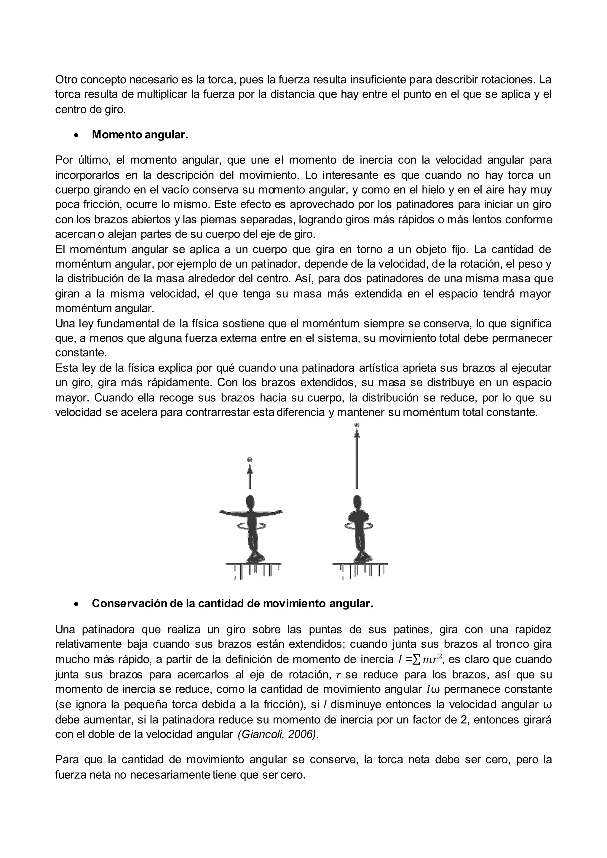 La física en el patinaje artístico | DOCX