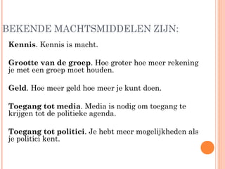 Invloed uitoefenen op politiek | PPT