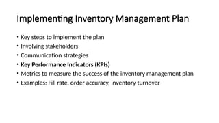 inventory management planning techniques | PPTX