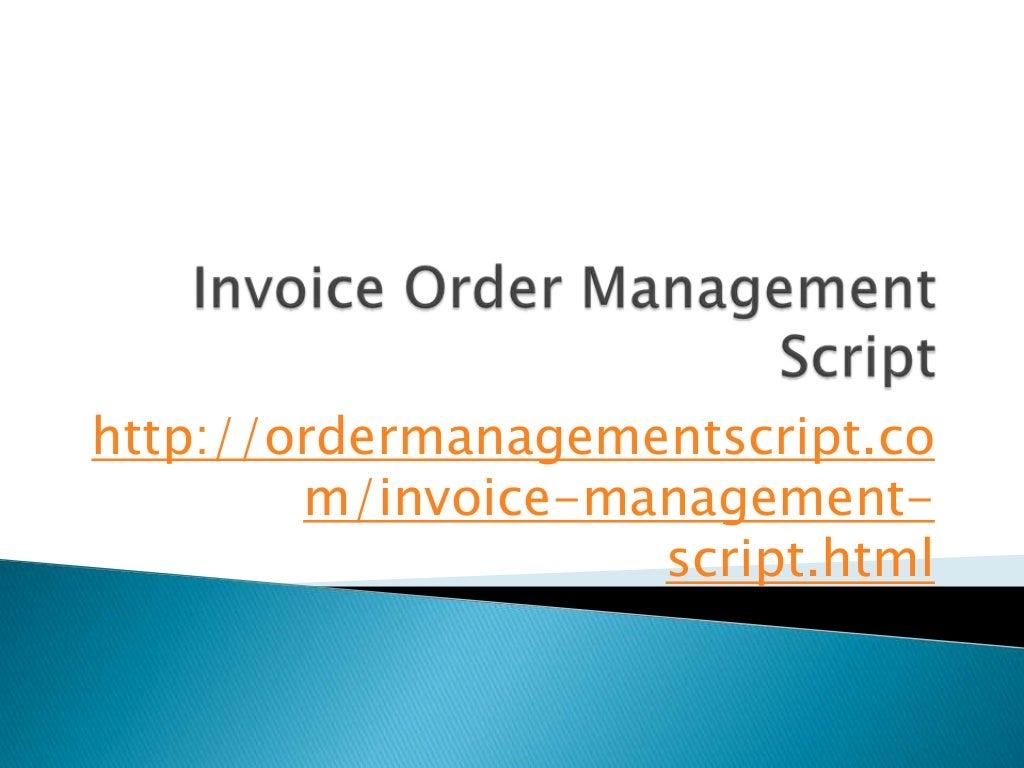 Invoice Order Management Script Php Invoice Order