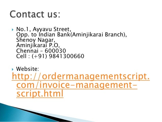 Invoice Order Management Script Php Invoice Order