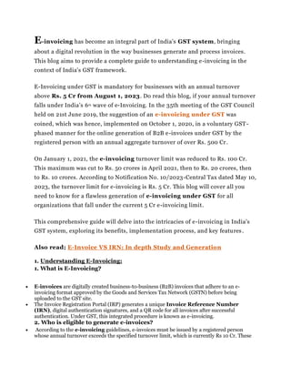 E-Invoicing: A Complete Guide to India & GST System | Academy ...