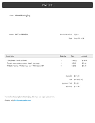 INVOICE | PDF