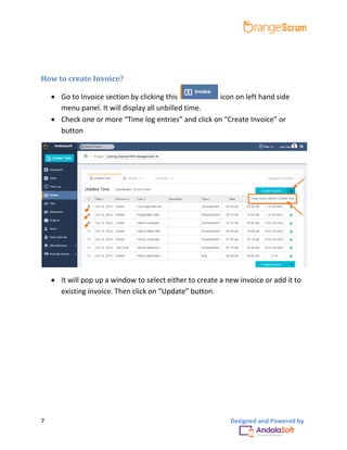 Orangescrum Invoice Add on User Manual | PDF