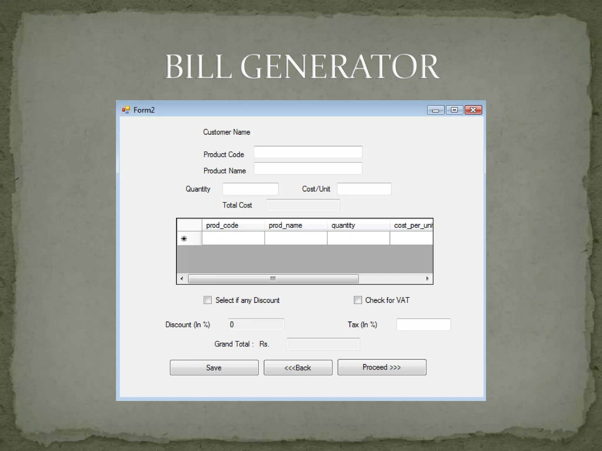Invoice generation system | PPTX