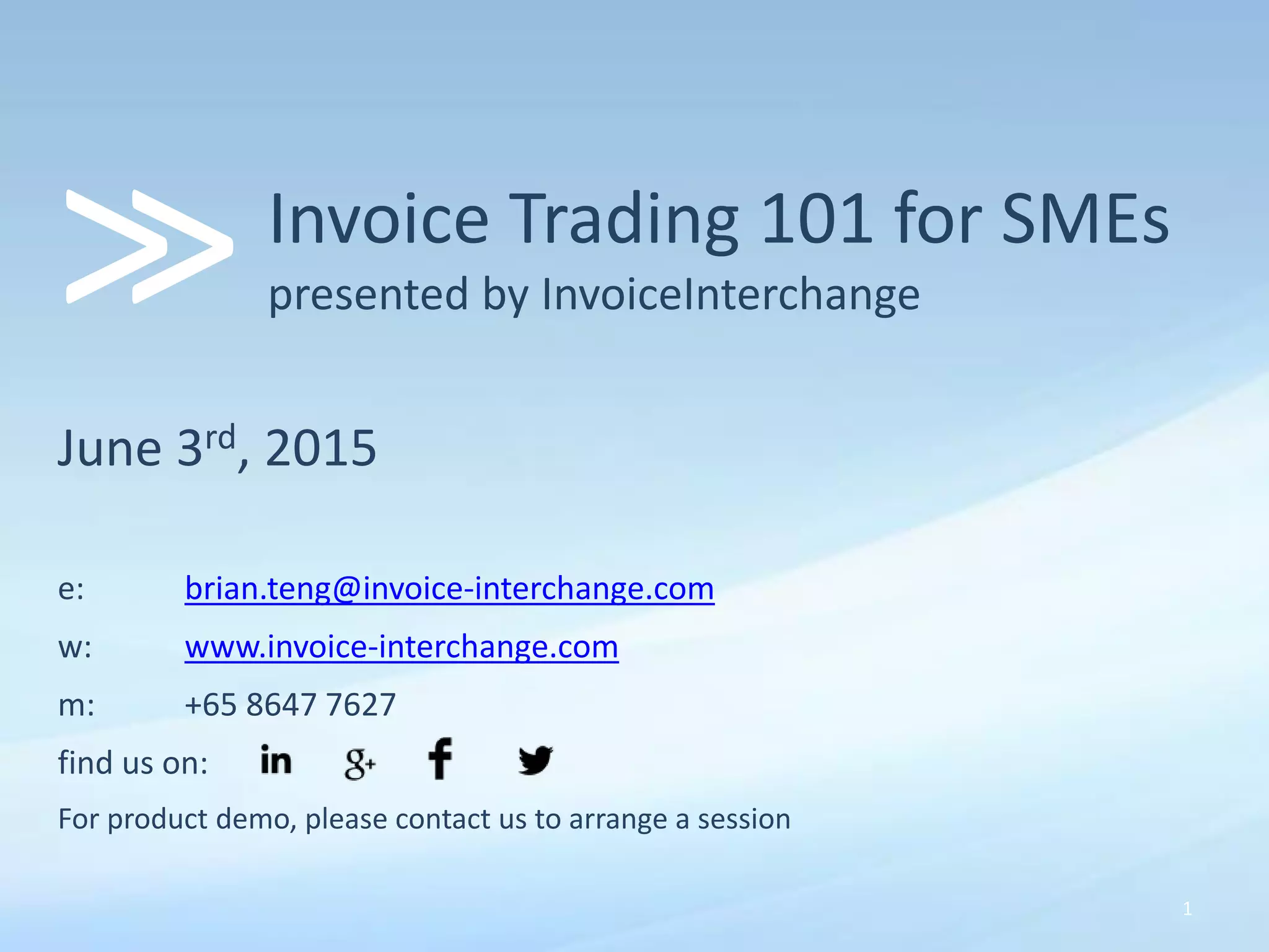 Invoice interchange – invoice trading for sm es | PDF | Business ...