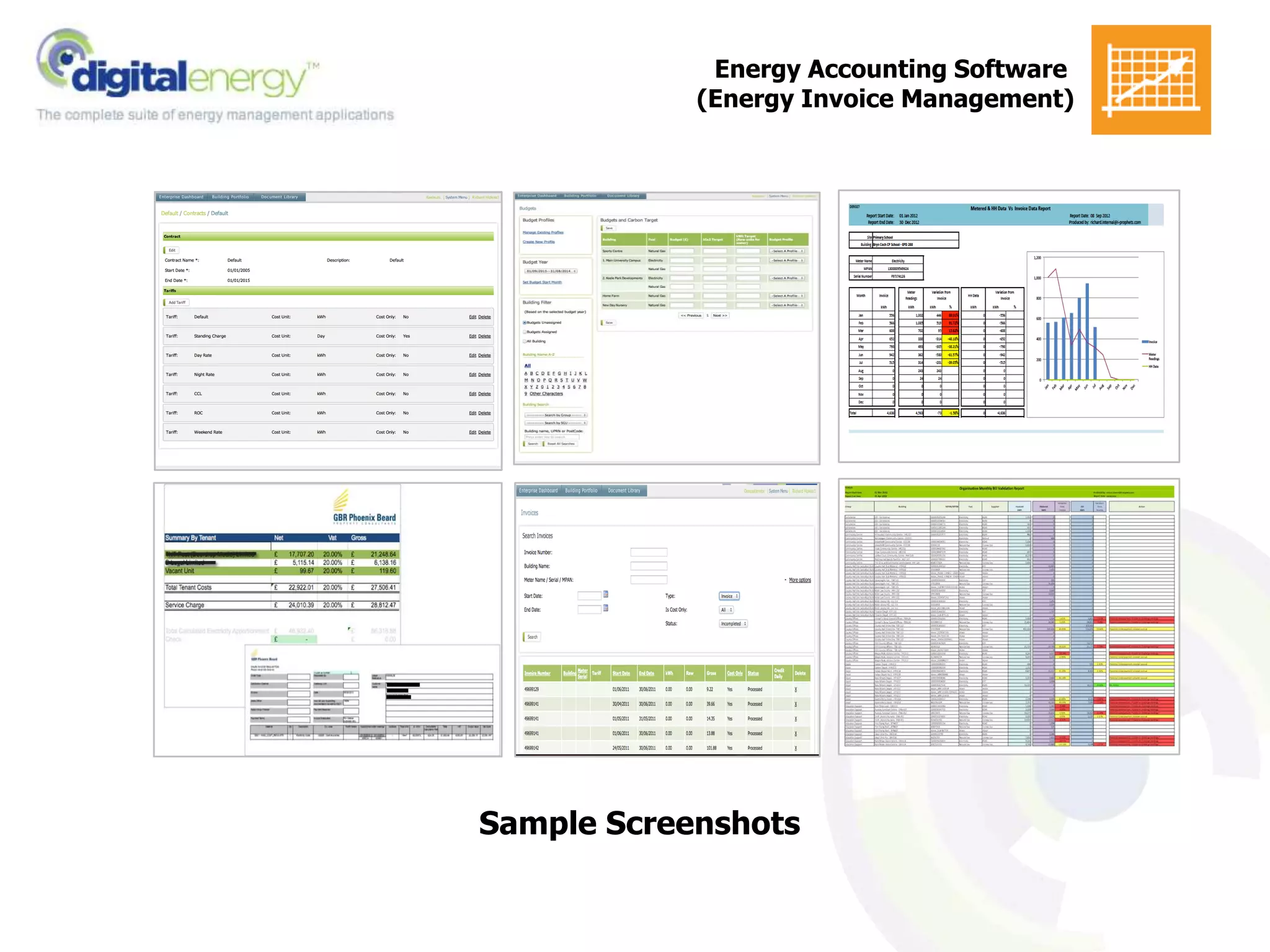 Energy Accounting and Invoice Management (screenshots) | PPTX