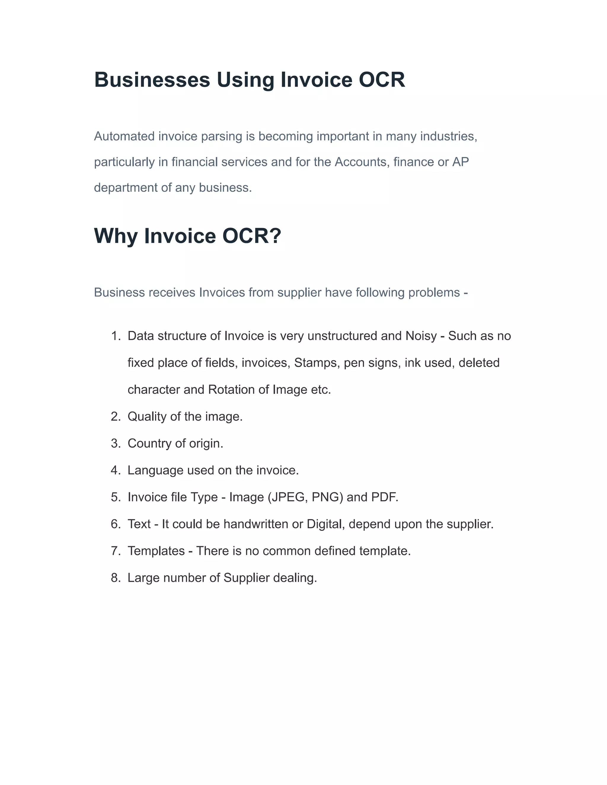 Invoice OCR | PDF