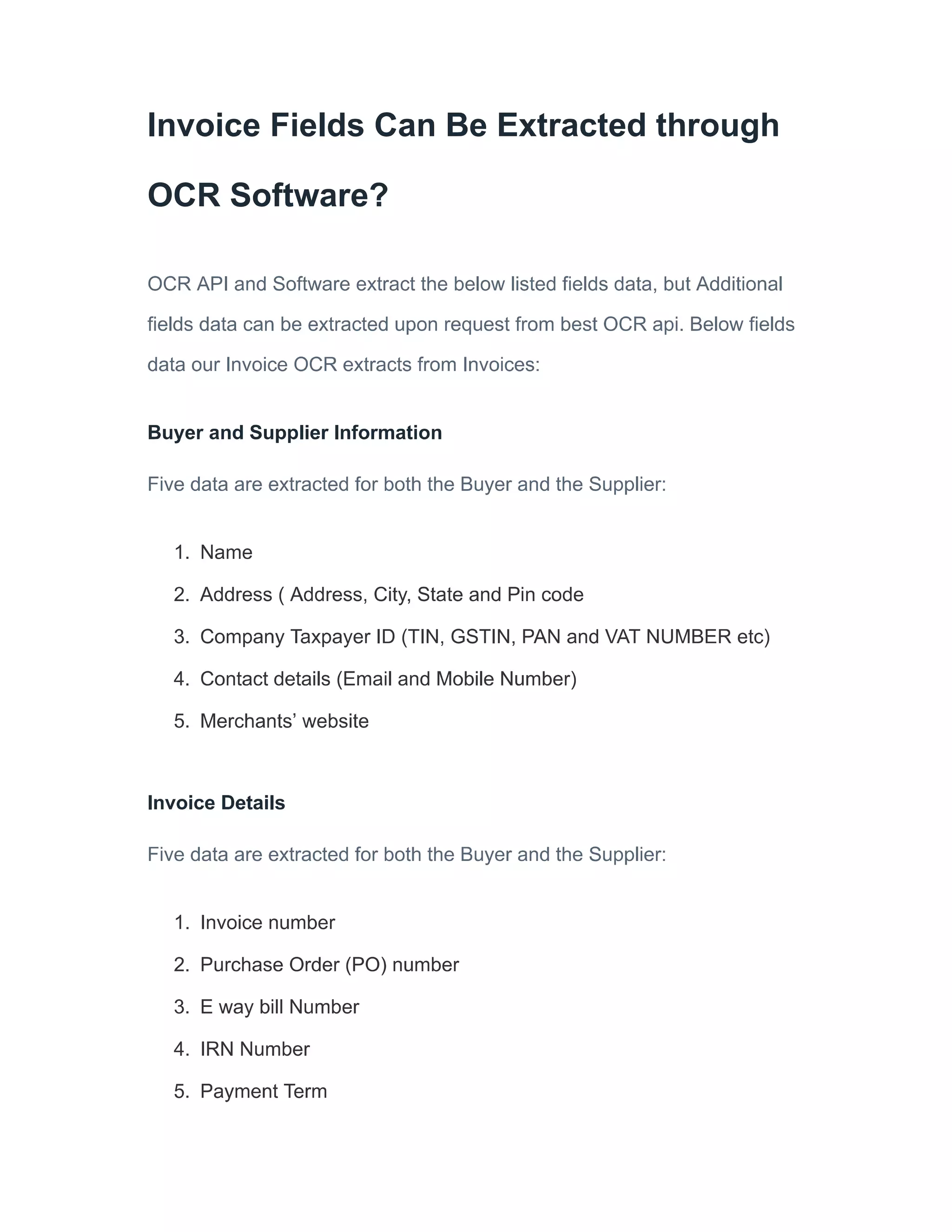 Invoice OCR | PDF