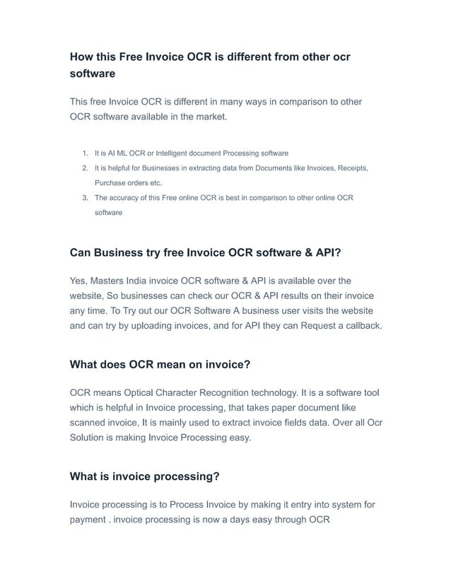 Invoice OCR | PDF