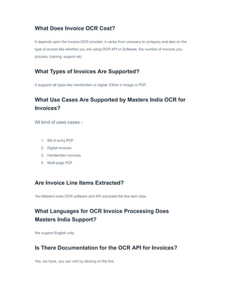 Invoice OCR | PDF