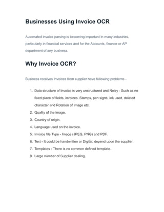 Invoice OCR | PDF