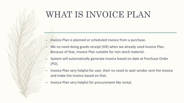 Invoice plan | PPT