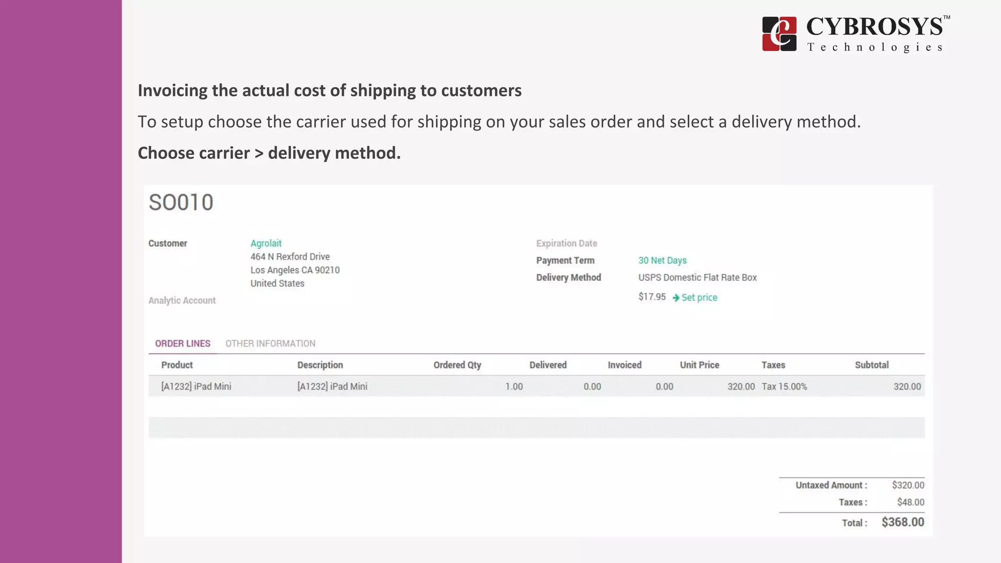 Invoice shipping cost in odoo | PPT