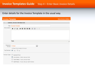 A Guide to Using Invoice Templates in ProWorkflow | PPTX