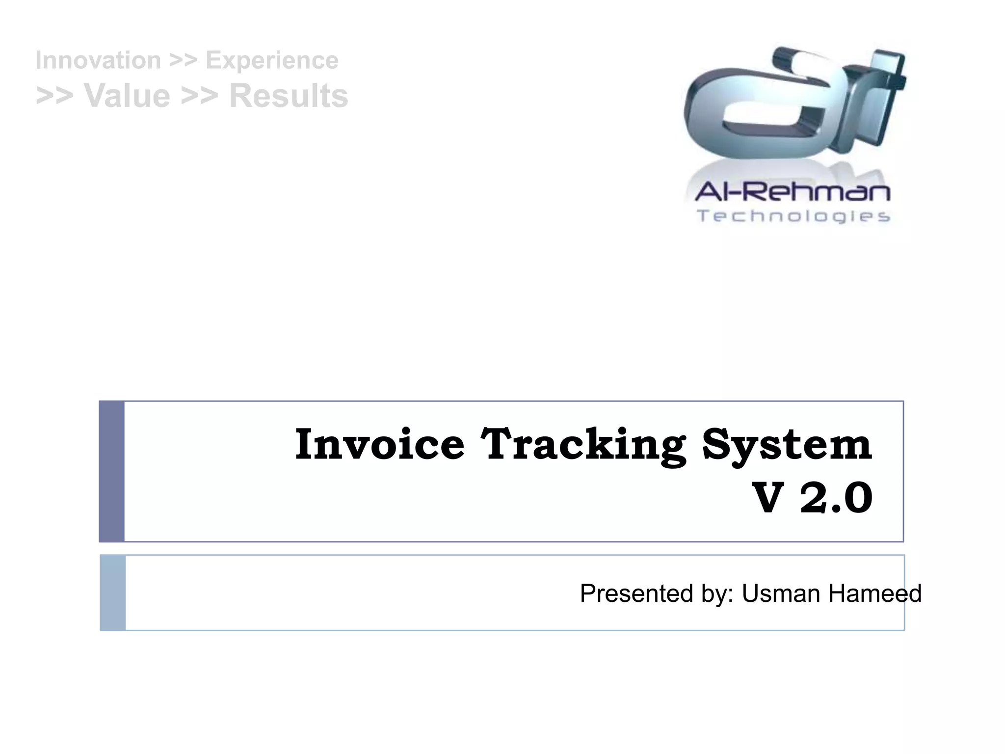 Invoice Tracking & Payment Processing System | PPTX