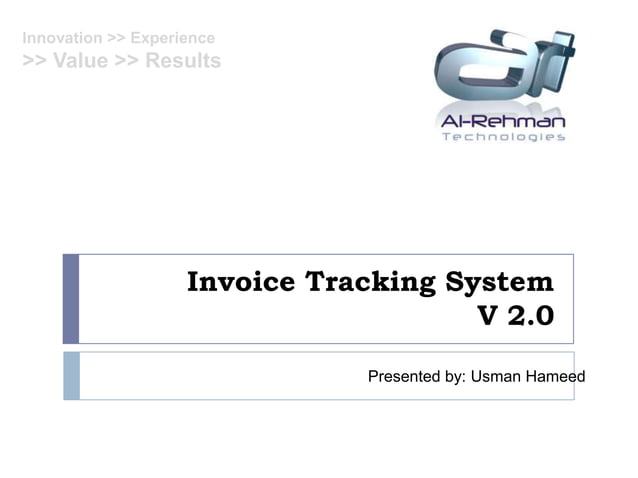 Invoice Tracking & Payment Processing System | PPTX