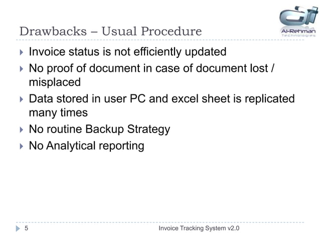 Invoice Tracking & Payment Processing System | PPTX