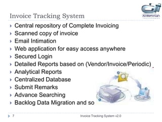 Invoice Tracking & Payment Processing System | PPTX