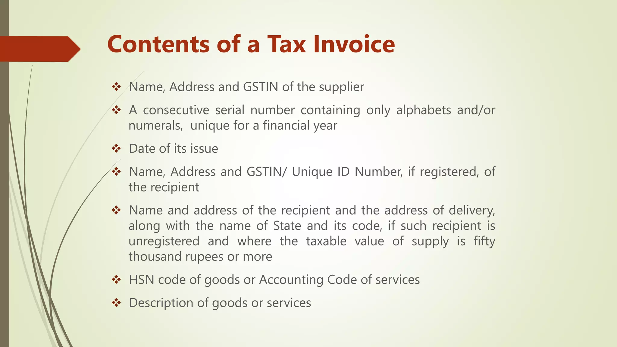 Invoice under gst | PPTX
