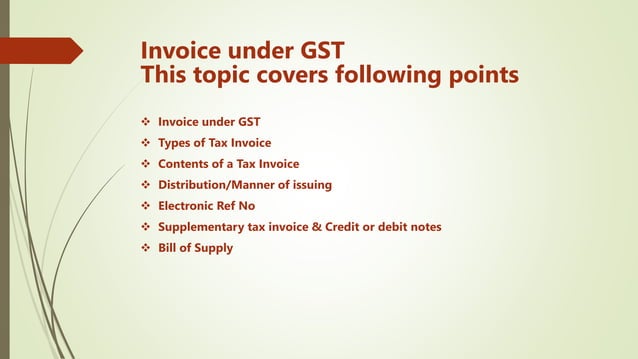 Invoice under gst | PPTX