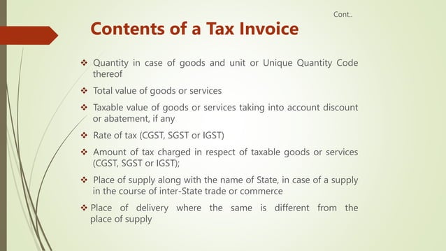 Invoice under gst | PPTX