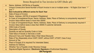 #GST Invoice Under Reverse Charge & Other Compliance's# By SN Panigrahi ...