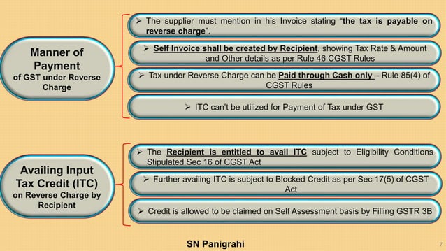 #GST Invoice Under Reverse Charge & Other Compliance's# By SN Panigrahi ...