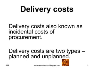 Invoice Verifications And Unplanned Delivery Costs | PPT