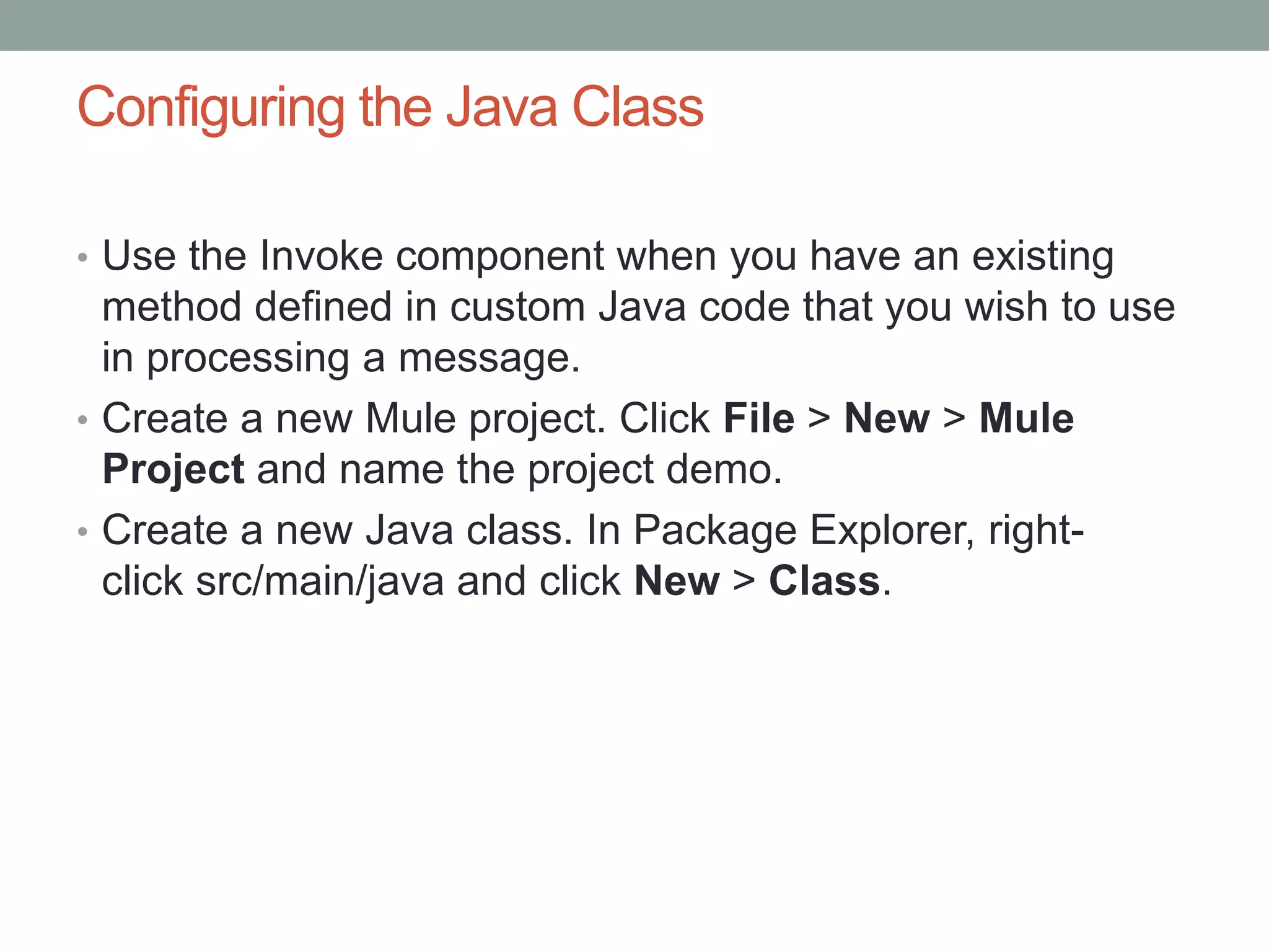 Invoke component demo in mule | PPT
