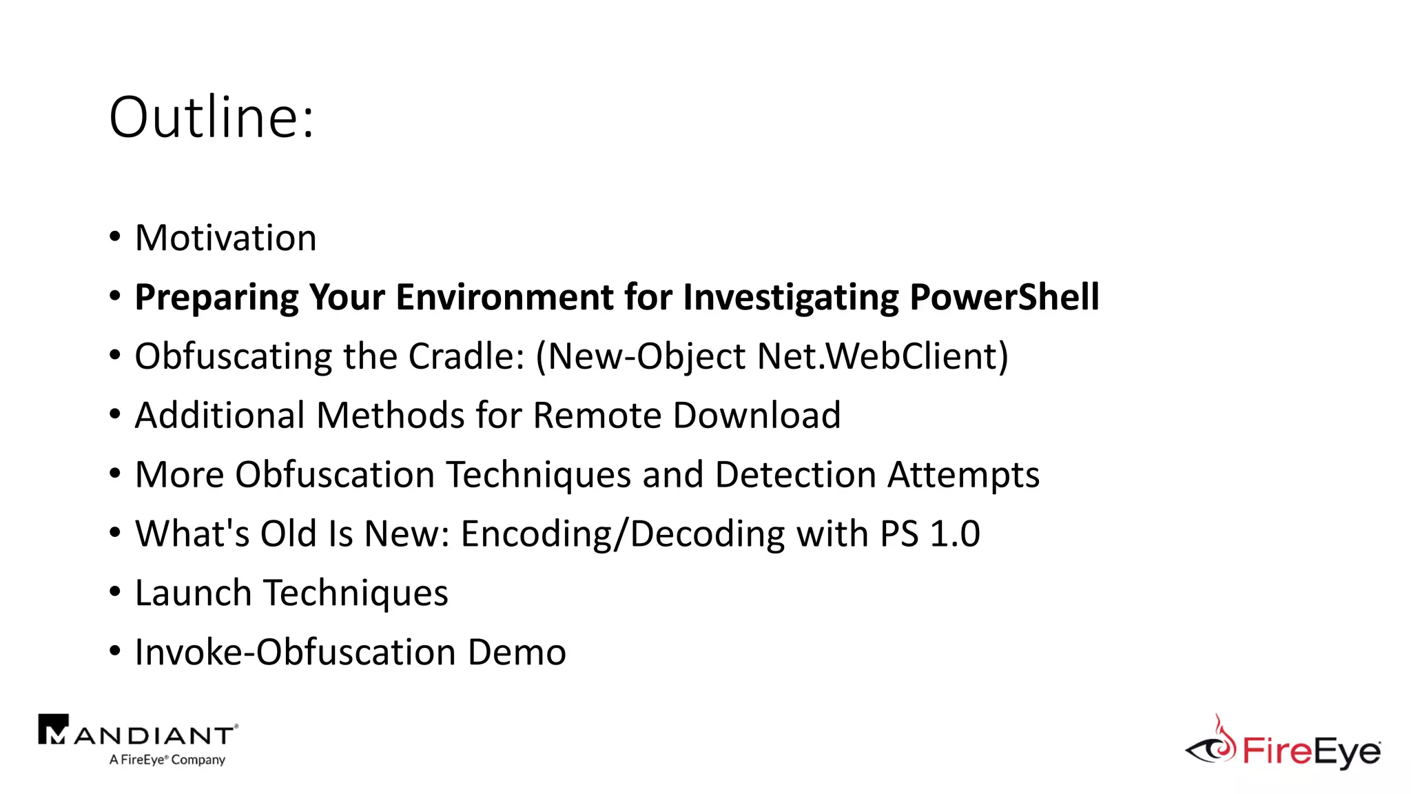 Invoke-Obfuscation DerbyCon 2016 | PPTX