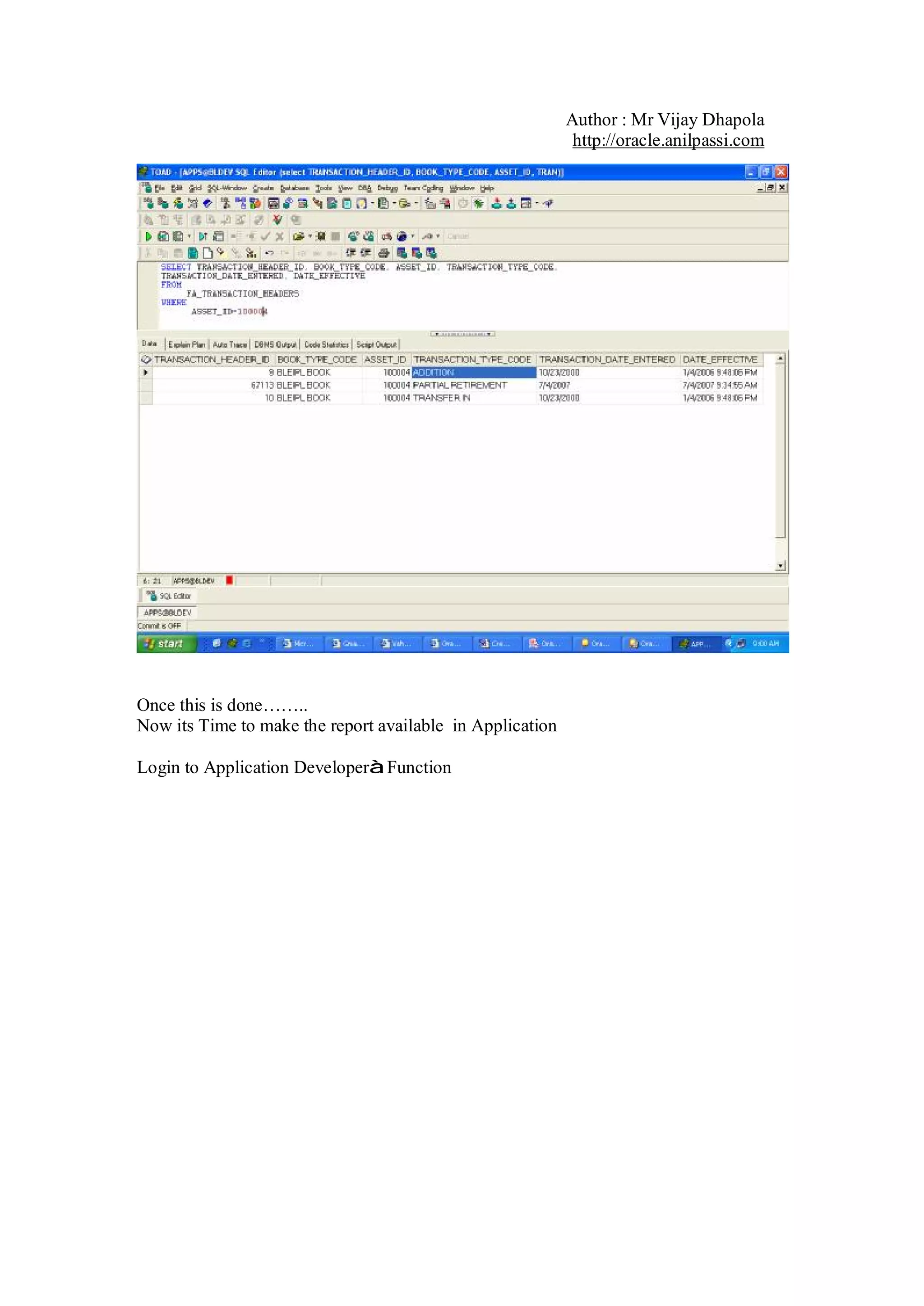 Invoking discoverer report_through_application_1 | PDF
