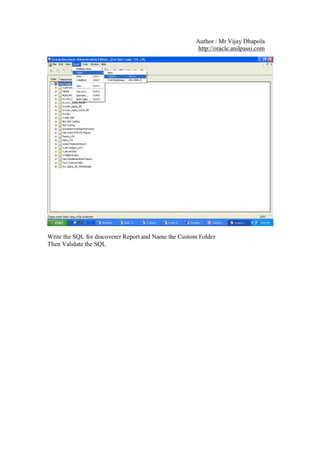 Invoking discoverer report_through_application_1 | PDF