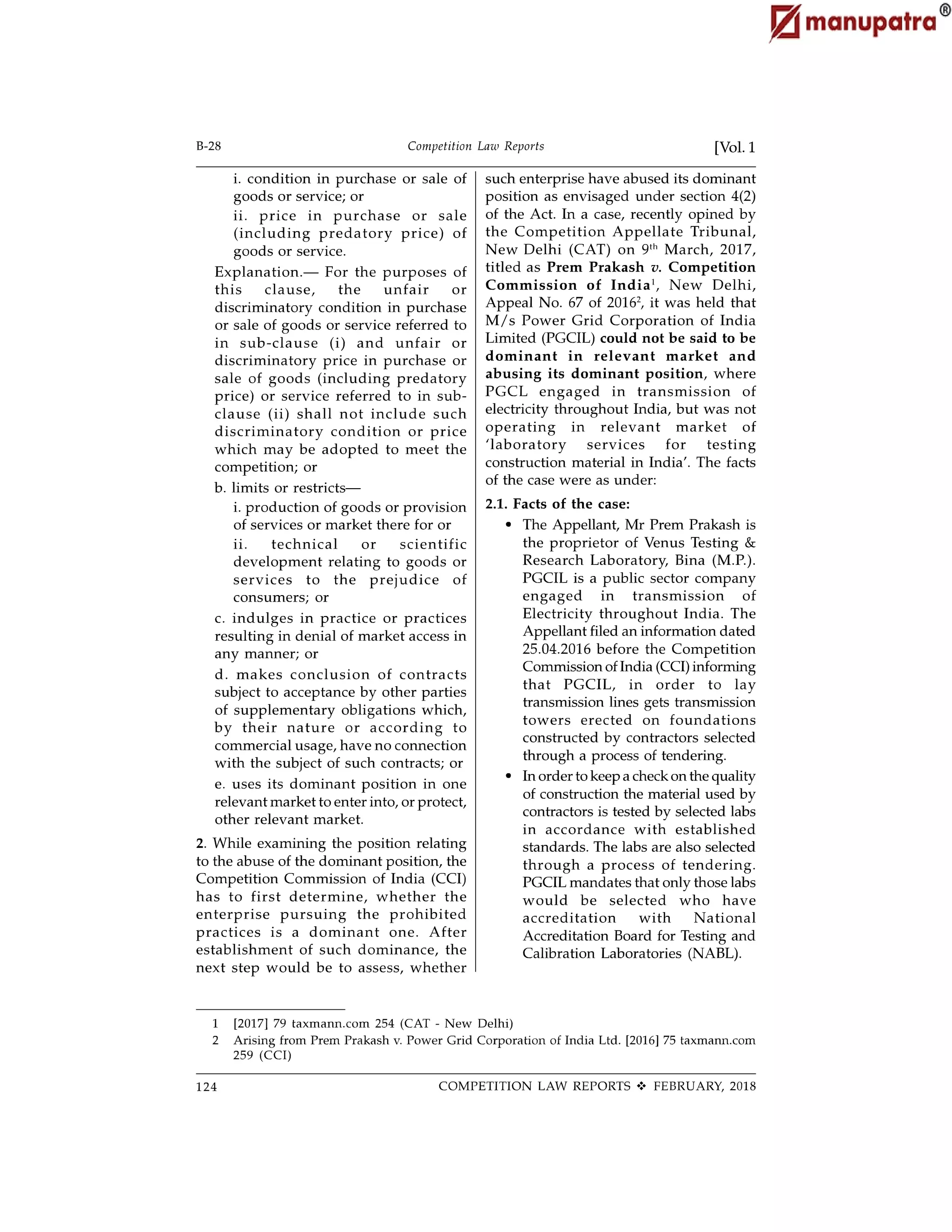 Invoking of Section 4 of the Competition Act: First criteria ‘Dominant ...
