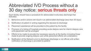 Involuntary discharges from the dialysis unit | PPTX