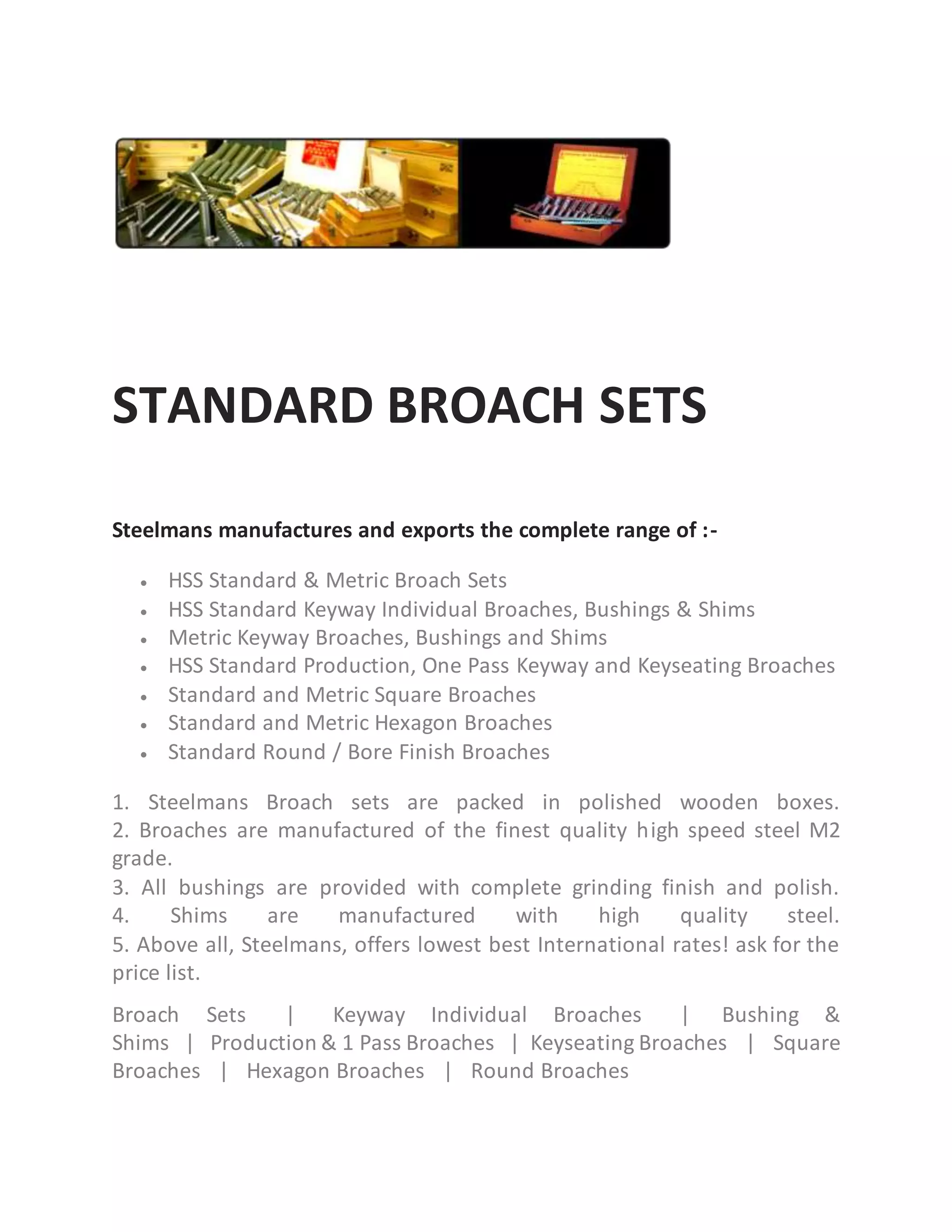 Standard Broaches | PDF