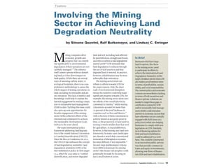 Involving the Mining Sector in Achieving Land Degradation Neutrality ...