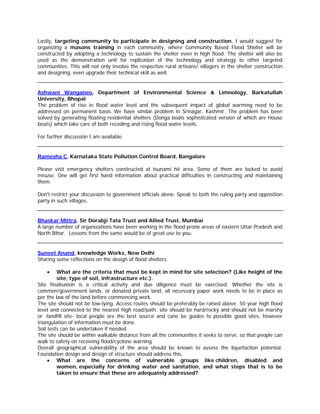 Involving Community in the Management of Flood Shelters and Other ...