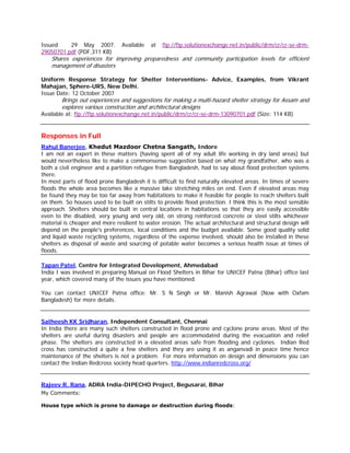 Involving Community in the Management of Flood Shelters and Other ...