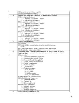 Programa de la asignatura Investigación Pedagógica 2 | PDF