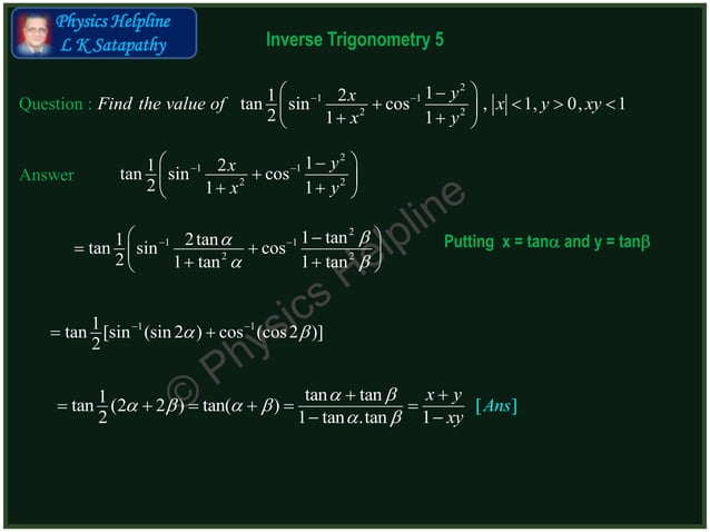 Inverse Trigonometry QA 5 | PPT