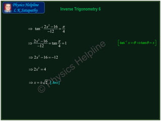 Inverse Trigonometry QA.6 | PPT