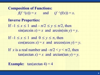 inverse trigonometric functions anf their properties | PPT