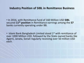 Inward foreign remittance activities in sibl | PPTX | Currencies | Economy