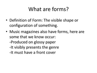 In what way does your media product use | PPTX | Music | Entertainment