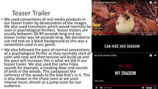 In what ways does your media product use | PPTX | Horror | Genres